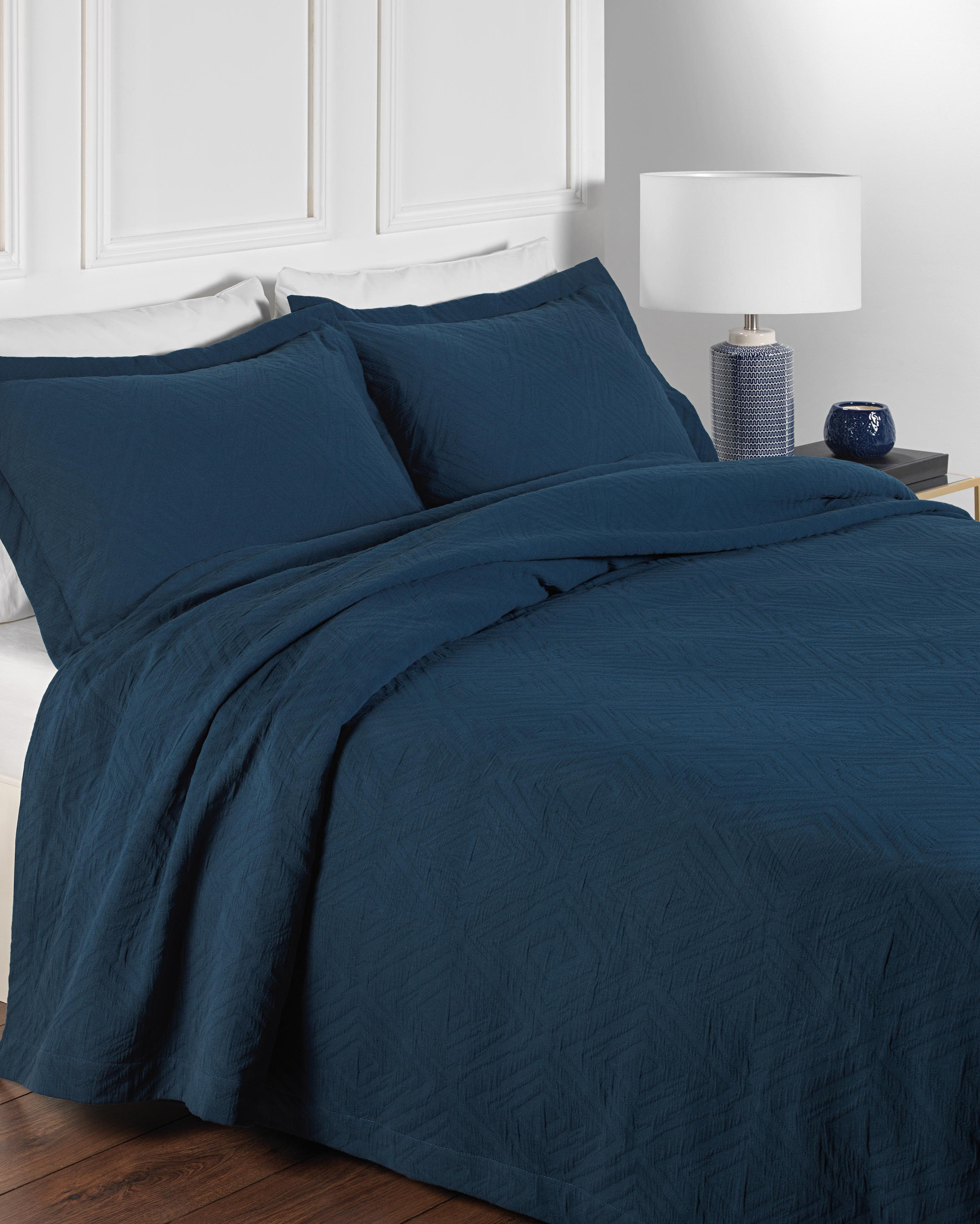 Design Port Denim Blue Modern & Contemporary Bedspread | Wayfair.co.uk