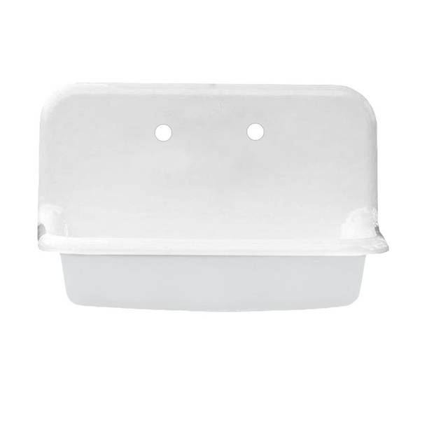 Chevington 30 Inch Cast Iron High Back Farm Sink 30'' W Single Bowl ...