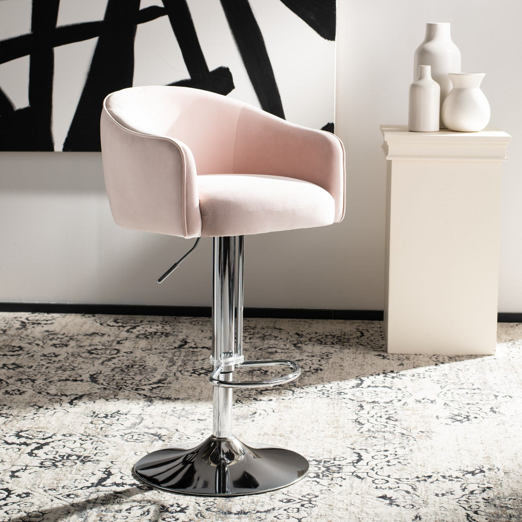 Everly Quinn Plano Adjustable Height Bar Stool & Reviews | Wayfair