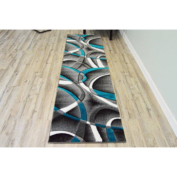 Ivy Bronx Mccampbell Performance Purple/Gray/White Rug & Reviews | Wayfair