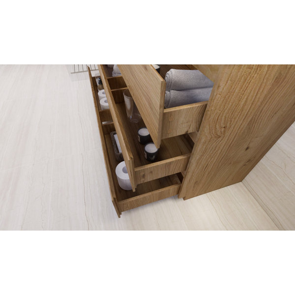 Gracie Oaks Haracha 60'' Free-standing Single Bathroom Vanity with ...