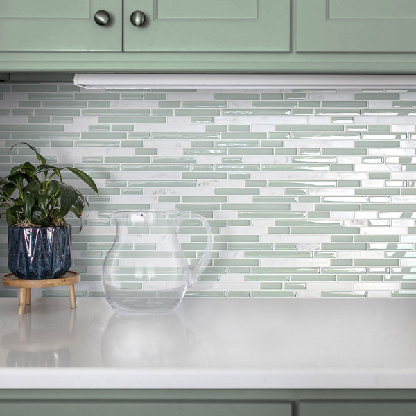 Mosaic Kitchen Linear Wall Tile | Wayfair