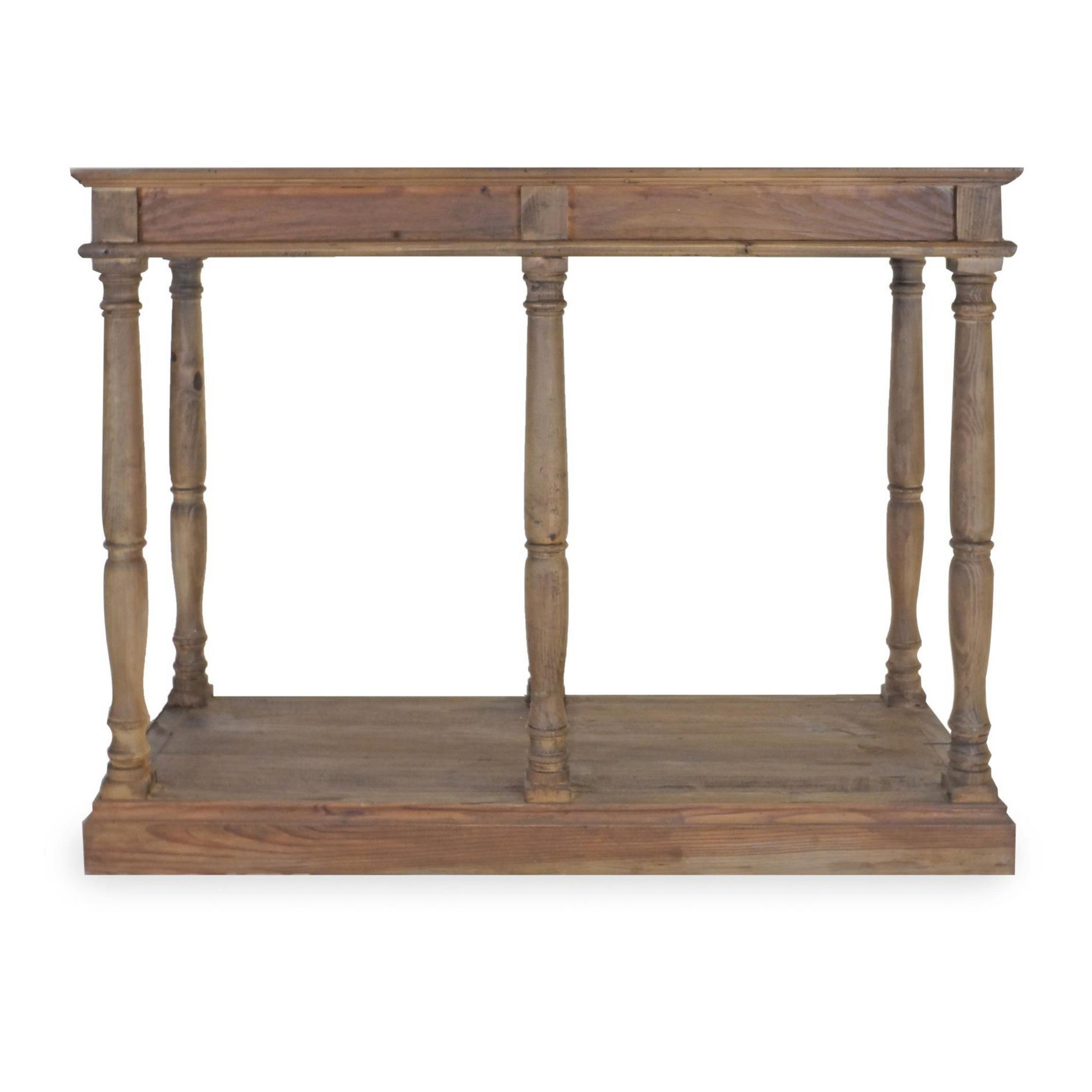Canora Grey Irl 47 Inch Console Table, Classic Baluster Pillars ...