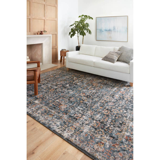 Langley Street Fiorillo Performance Rust/Red/Blue Rug & Reviews | Wayfair
