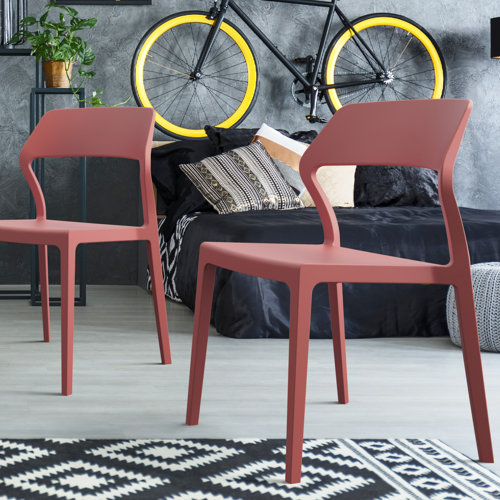 Modern Red Outdoor Dining Chairs | AllModern
