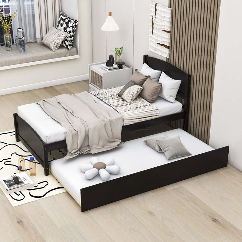 Red Barrel Studio® Twin Platform Bed with Trundle | Wayfair