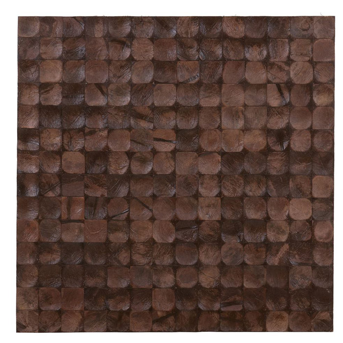 Ecotessa Kelapa Coconut Shell Mosaic Tile in Brown Bliss | Wayfair