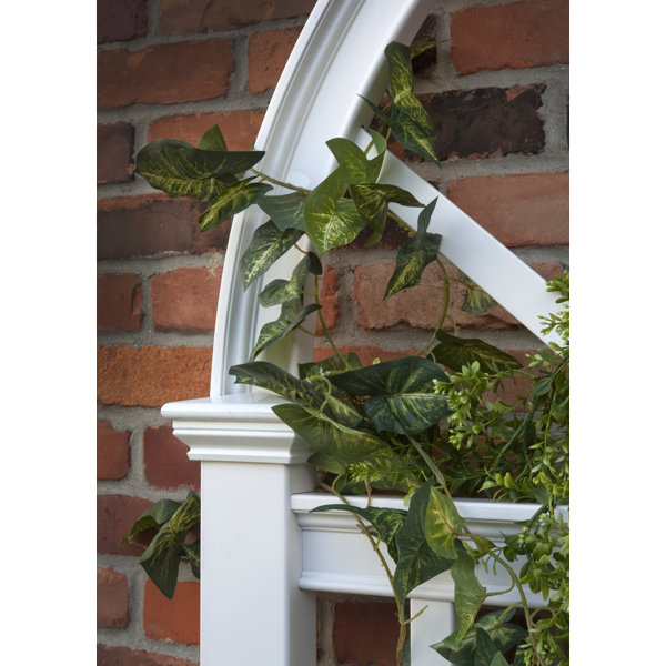 Charlton Home® Kerrimore 83.75'' H x 49'' W Vinyl Arched Trellis ...