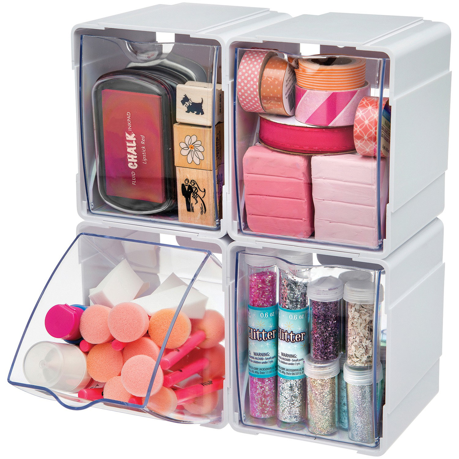Rebrilliant Tilt Bin Interlocking Storage Plastic Organizer & Reviews ...