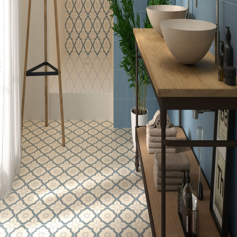 Long Island Mosaics & Tile DaVinci 7.9" x 7.9" Porcelain Patterned ...