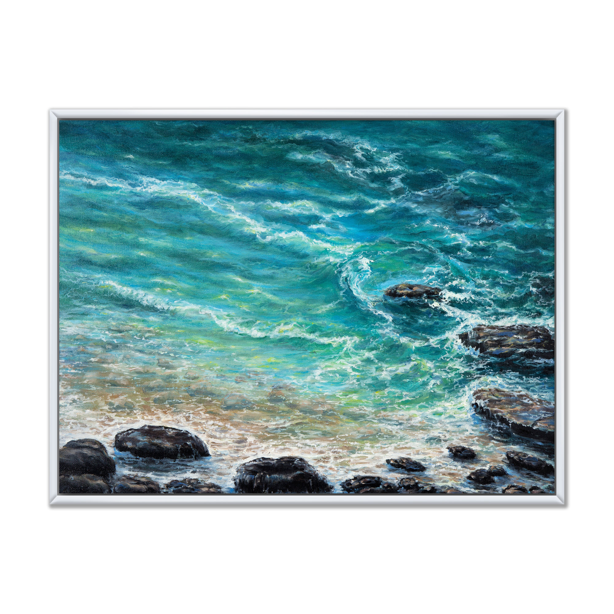 Highland Dunes Wild Blue Ocean Waves Wild Blue Ocean Waves - Print on ...