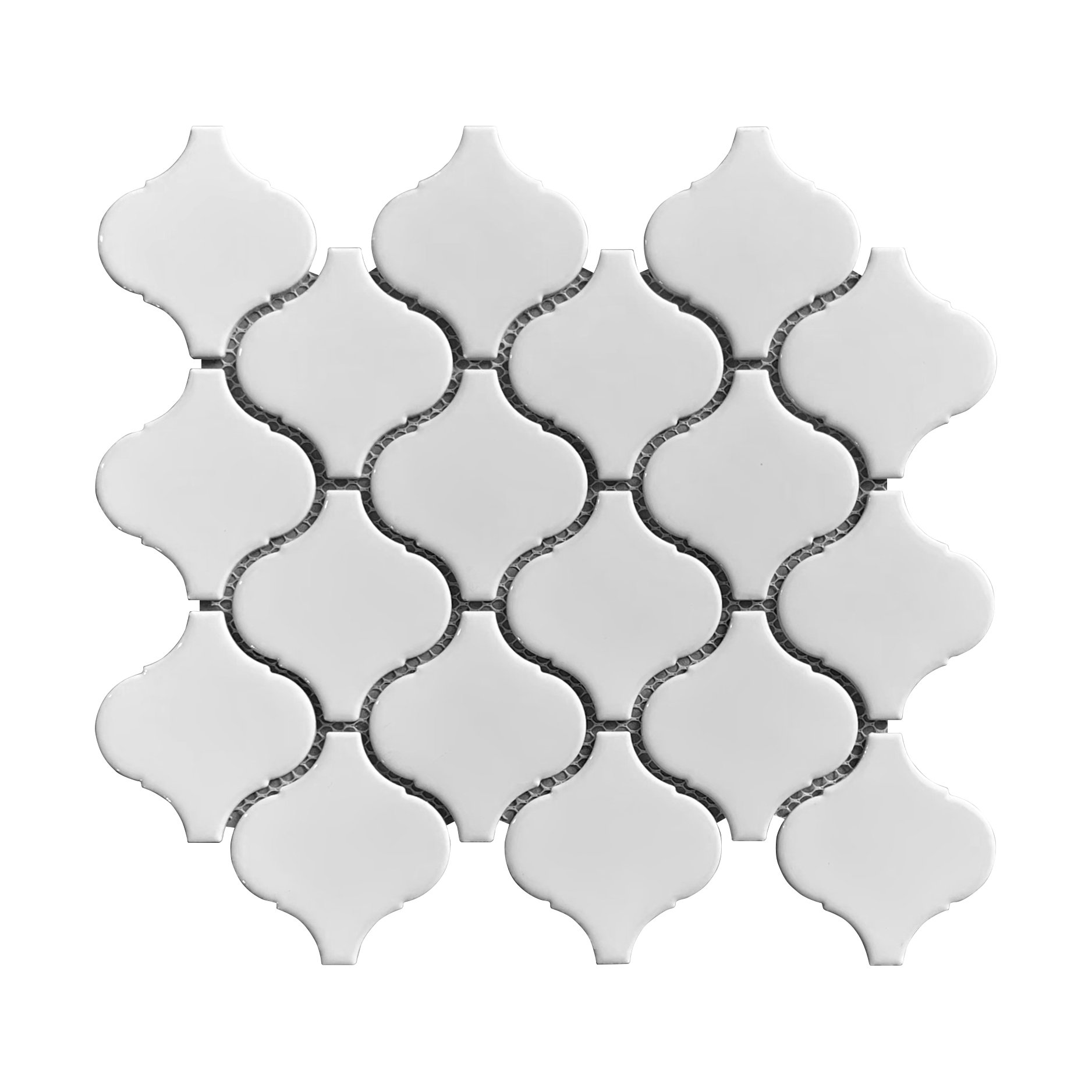 ES Stone 3" x 3" Porcelain Arabesque Mosaic Tile | Wayfair