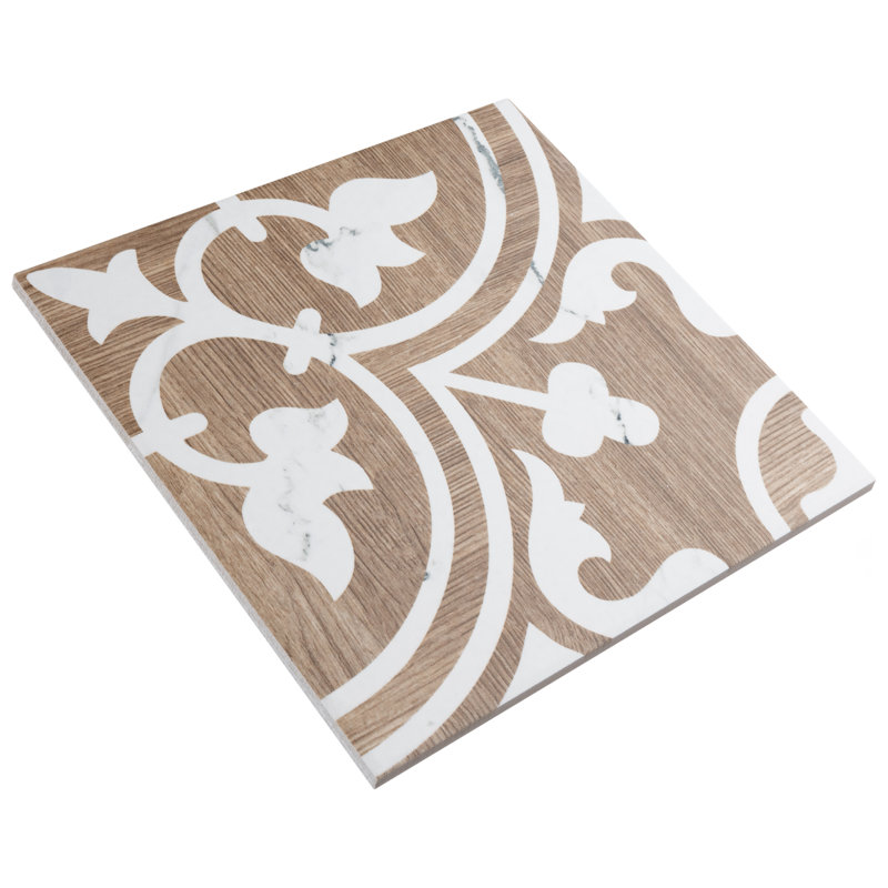 Merola Tile Llama Arte Loire Verso 10" x 10" Porcelain Patterned Wall ...