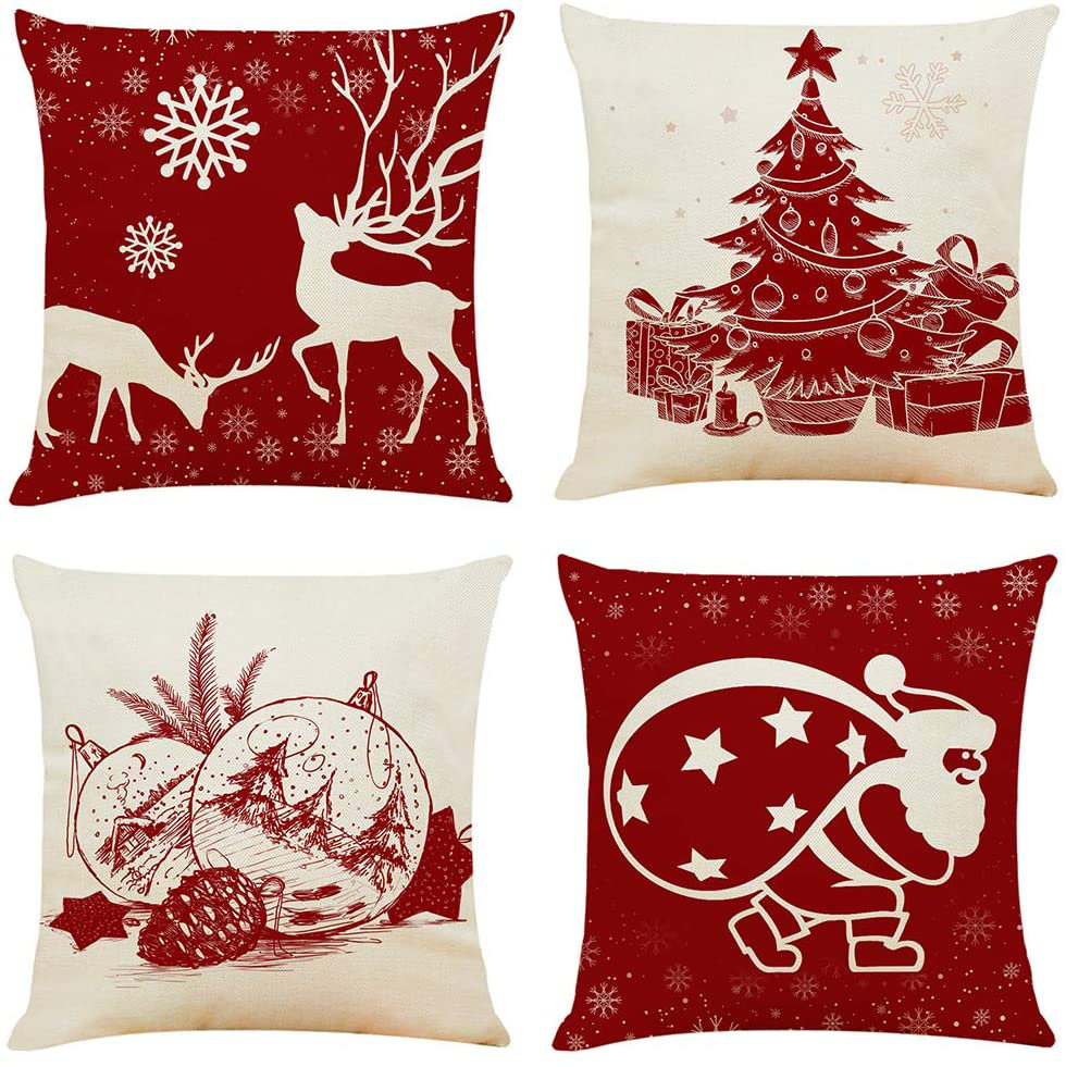 The Holiday Aisle® Nelsonia Embroidered Linen Pillow Cover | Wayfair