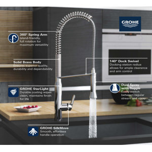 GROHE K7® Pull Down Kitchen Faucet & Reviews | Wayfair