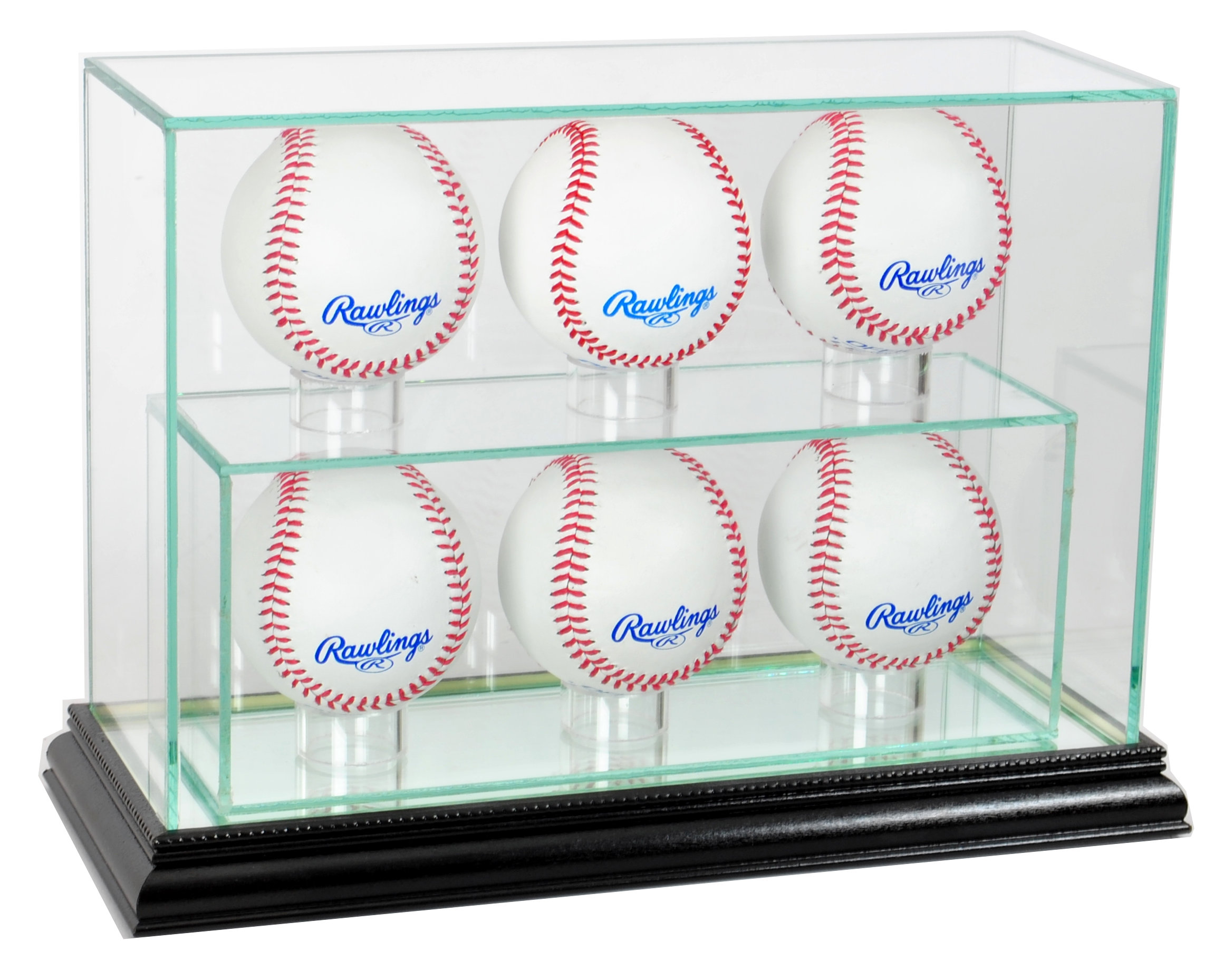 Perfect Cases And Frames 9'' x 4'' Glass Baseball Ball Display Case ...