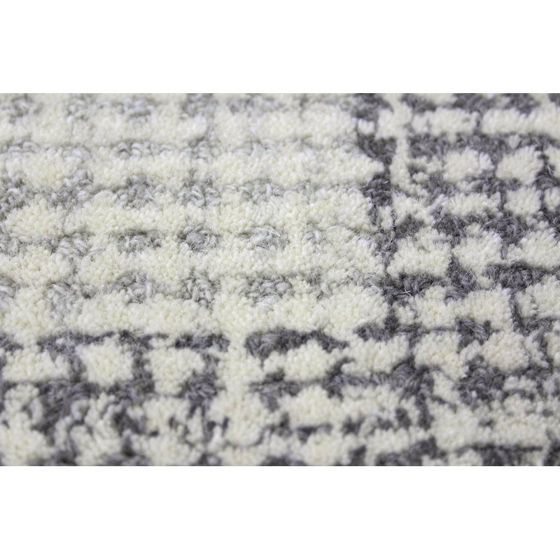 Birch Lane™ Evers Handmade Wool Ivory/Silver Rug & Reviews | Wayfair