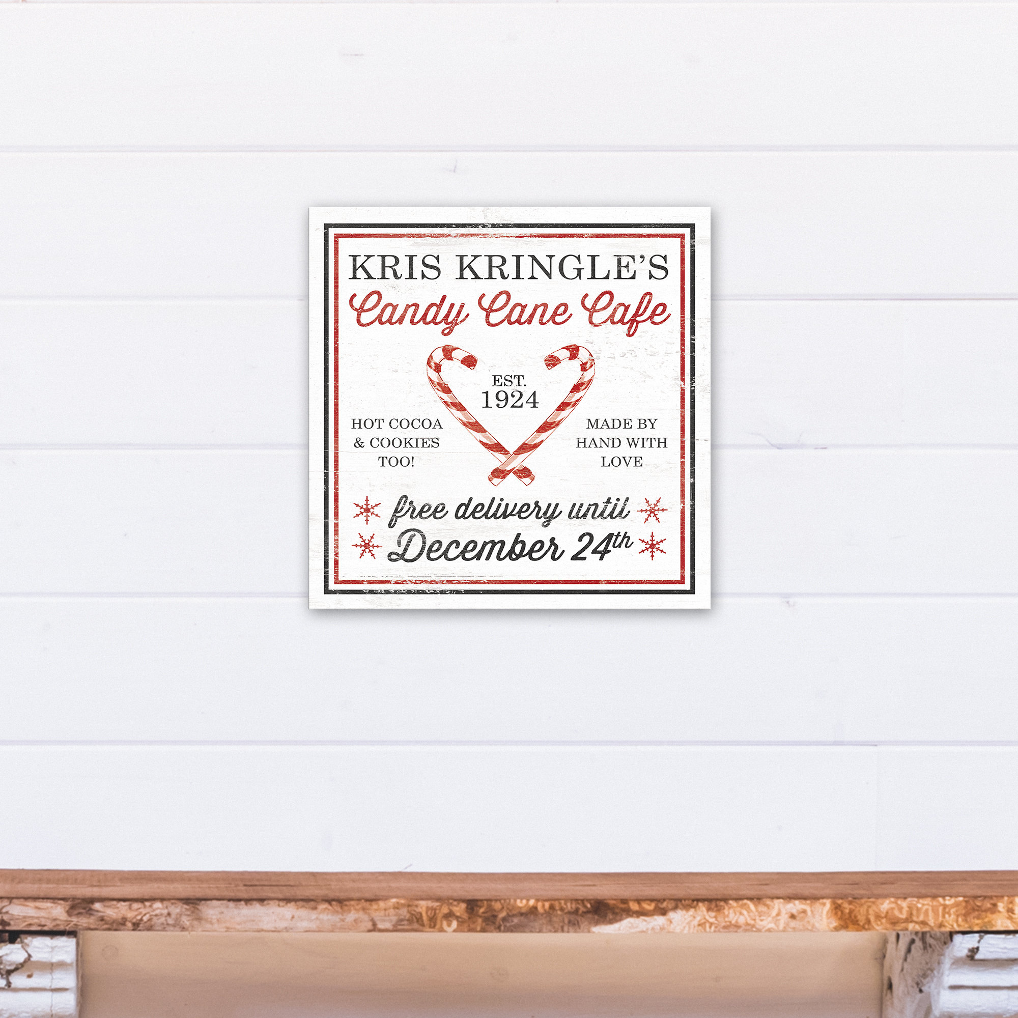The Holiday Aisle® Candy Cane Cafe - Textual Art on | Wayfair