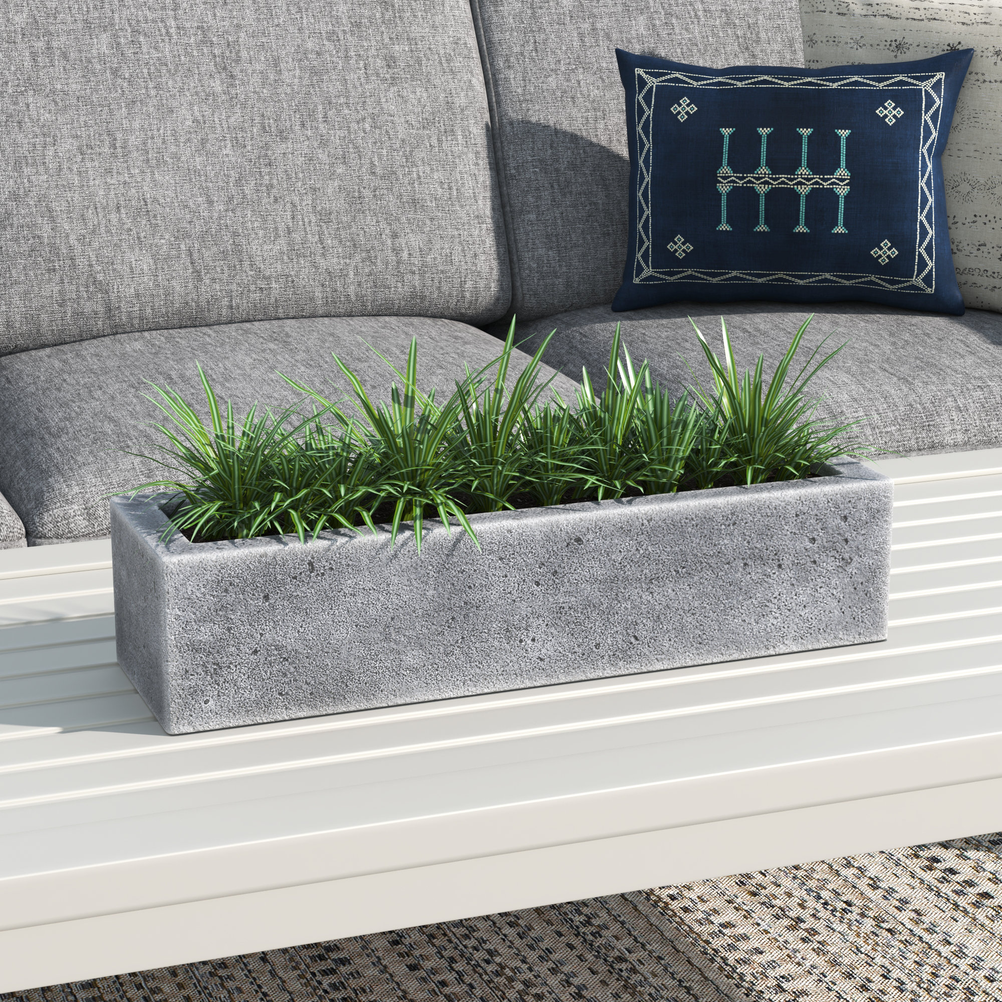 17 Stories Lakshman Cast Stone Planter Box & Reviews | Wayfair
