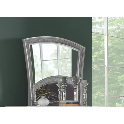 House of Hampton® Fuson 9 Drawer Double Dresser with Mirror | Wayfair