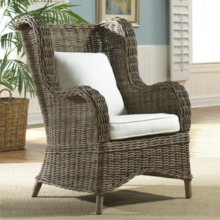 Rattan Wicker Wingback Chair | Wayfair