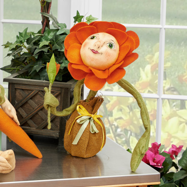 The Holiday Aisle® Blossom Sunflower Cute Table Sitter Figurine | Wayfair