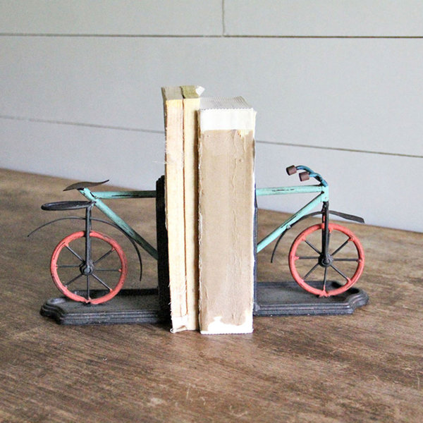 Gracie Oaks Bike Non-skid Bookends & Reviews | Wayfair