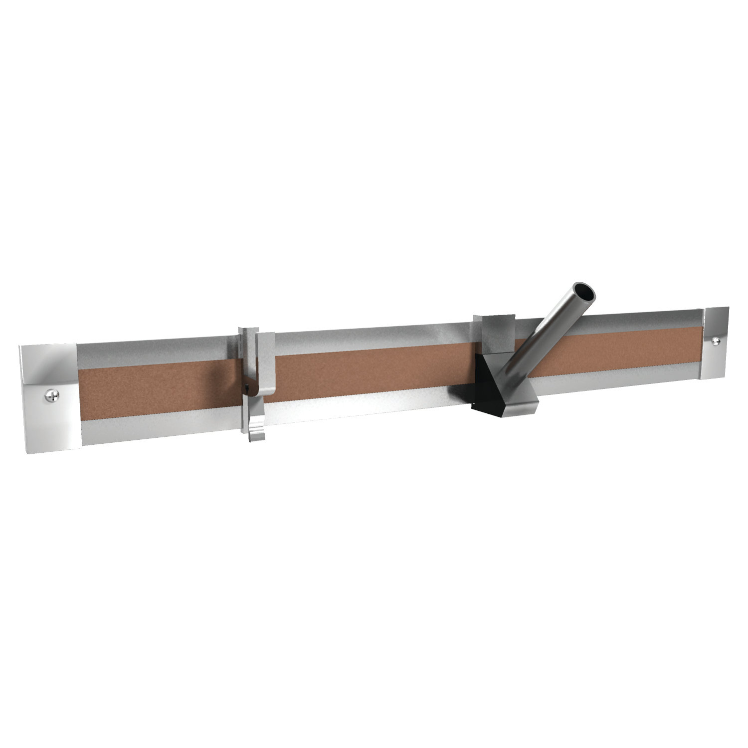 Ghent Aluminum 2" Map rail with Cork Insert, 4'L, 1 Per Carton | Wayfair