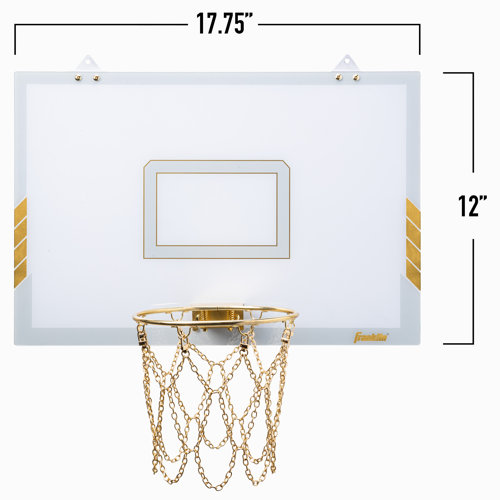Franklin Sports Mini Basketball Hoop - Premium Gold Chrome Wall Mounted ...