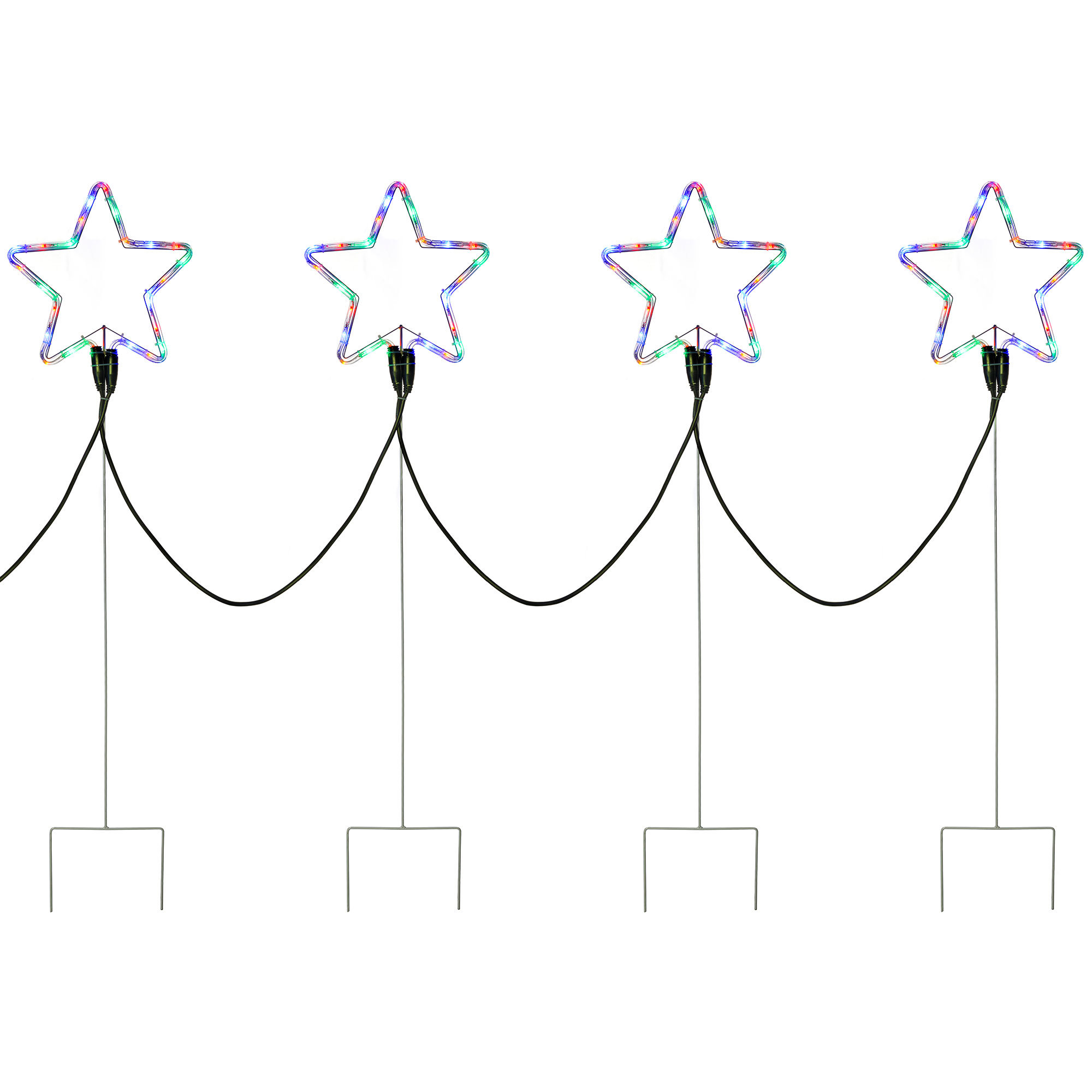 The Seasonal Aisle Pre-Lit LED Flashing Star Lighted Display | Wayfair ...