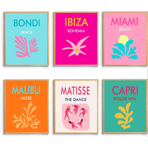 Trinx 6 Piece Picture Frame Graphic Art Set | Wayfair