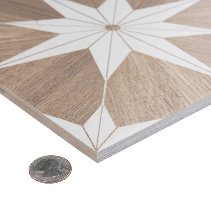 Merola Tile Llama Stella Loire Verso 10" x 10" Porcelain Marble Look ...