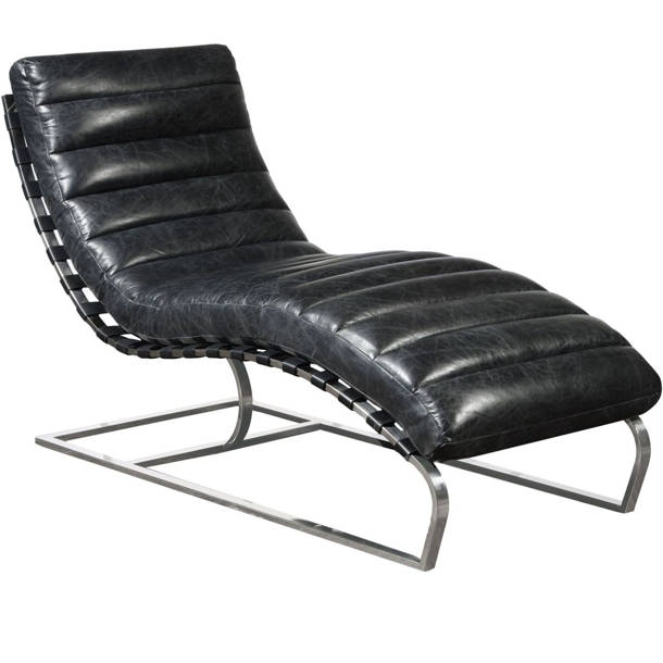 Orren Ellis Renfro Vegan Leather Chaise Lounge & Reviews | Wayfair