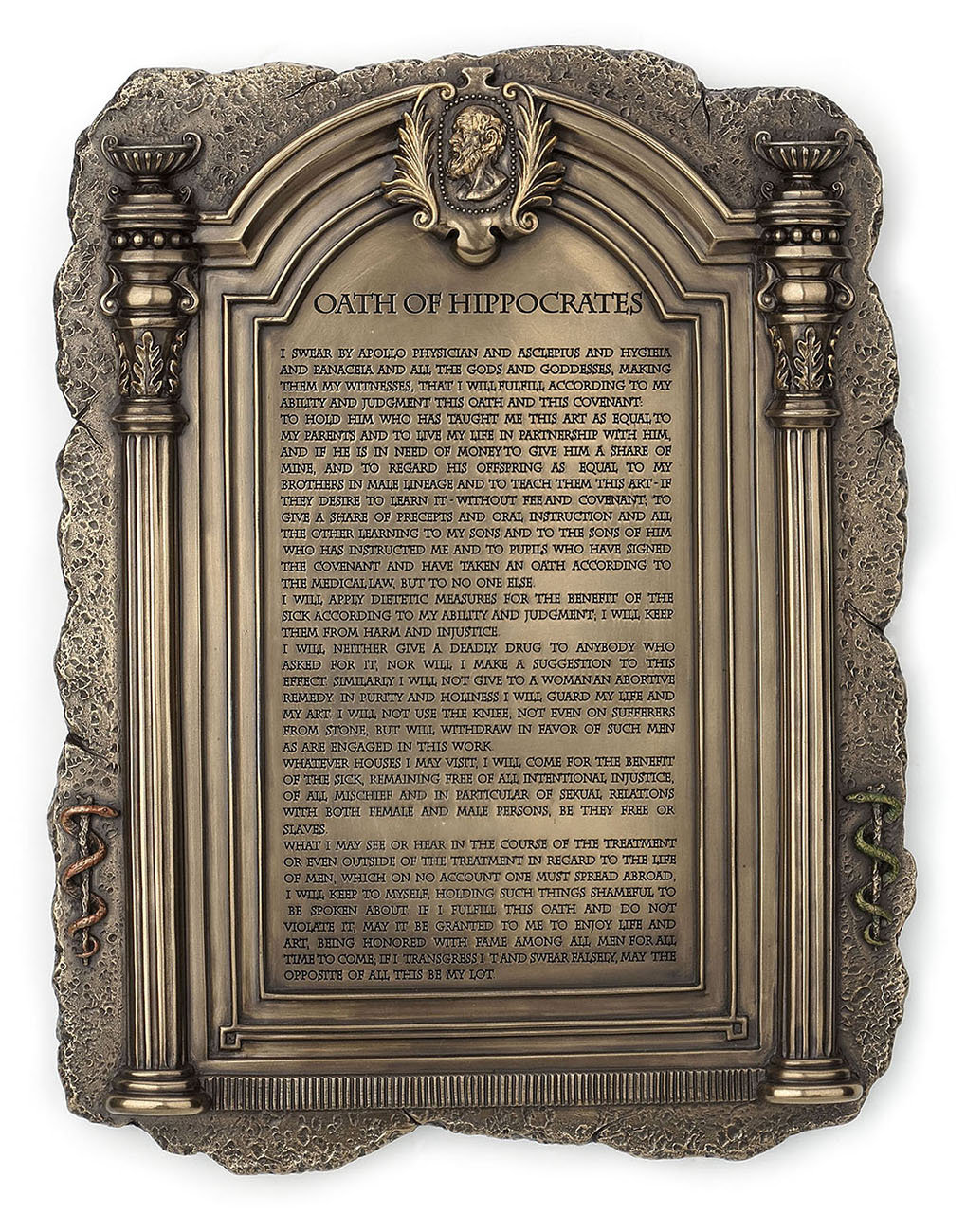Charlton Home® Hippocrates of Kos Hippocratic Oath Plaque Wall Decor ...
