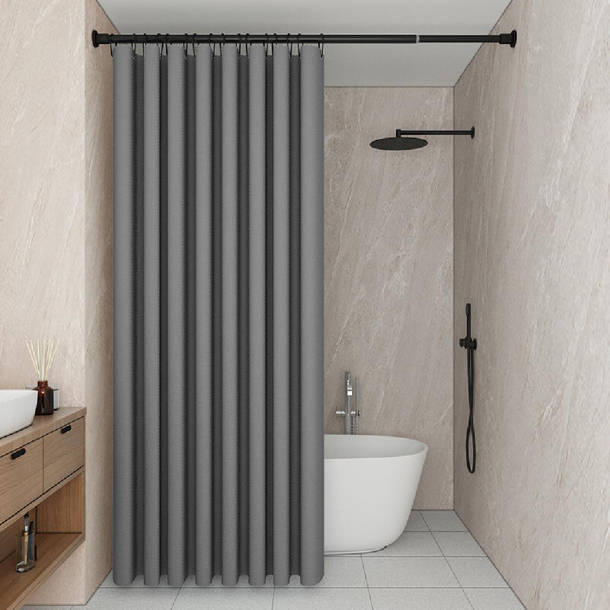 One Allium Way® Eradu Linen Solid Color Single Shower Curtain | Wayfair