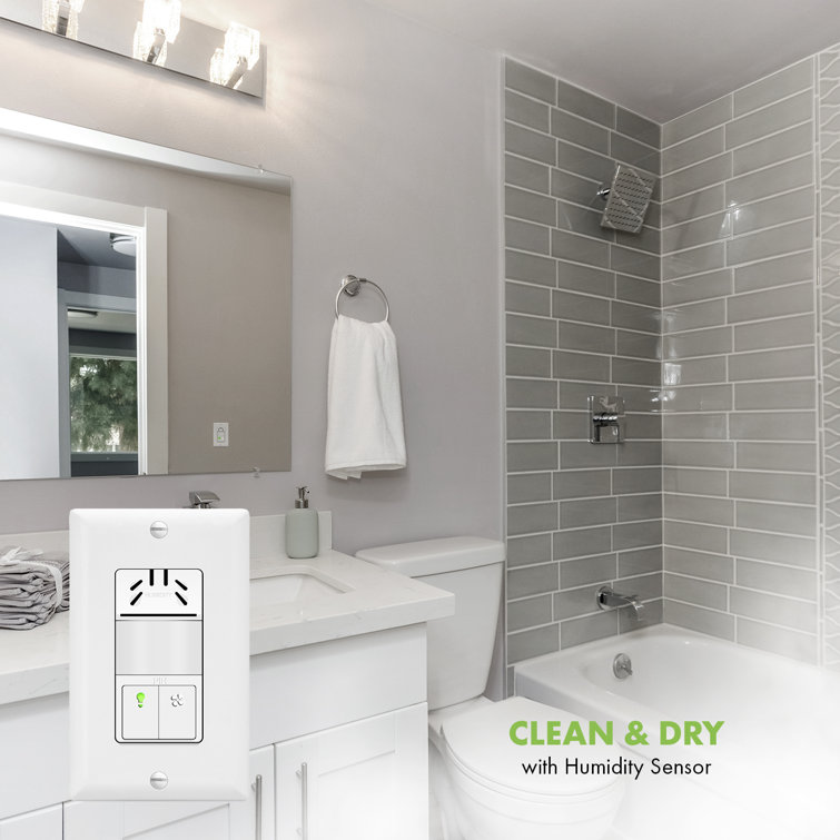TOPGREENER Humidity Sensor Switch With Motion Detector, Bath Fan and ...