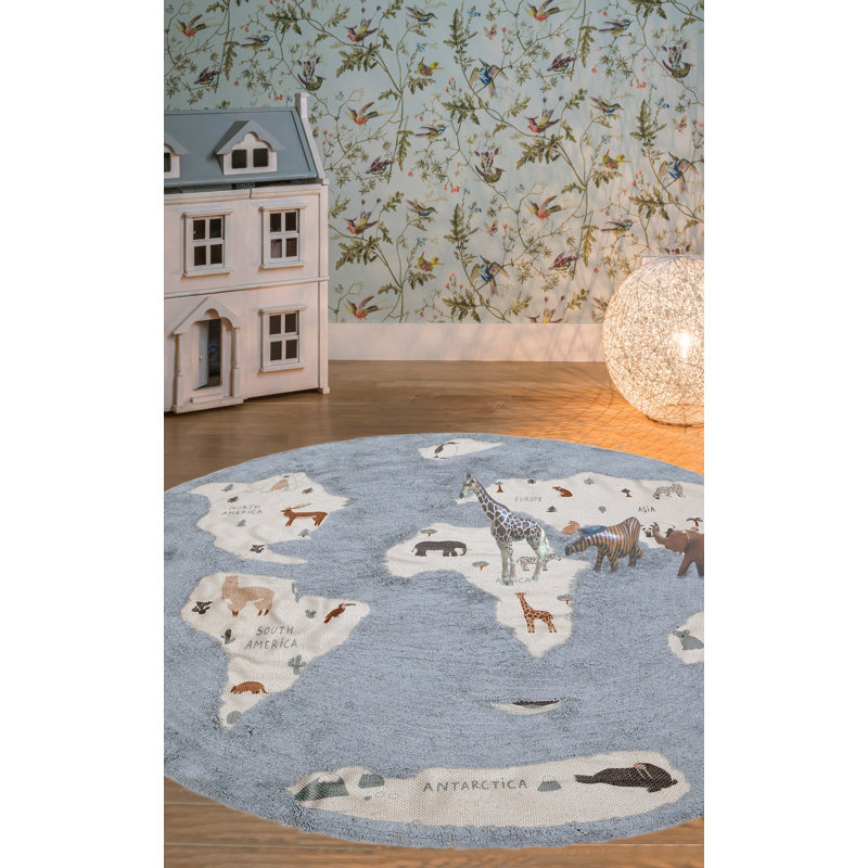 Art for kids World Map Washable Kids Rug | Wayfair.co.uk