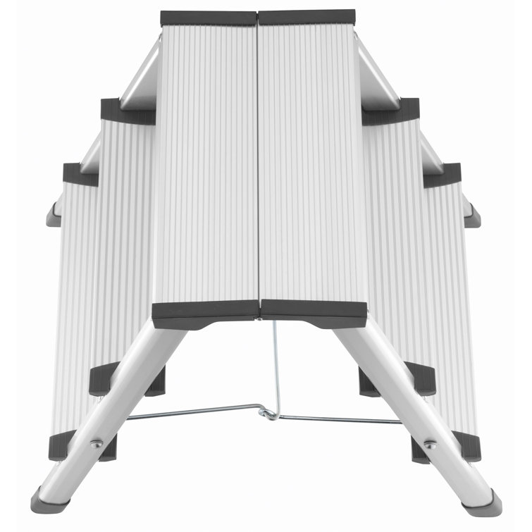 Hailo USA Inc. 3-Step Aluminum Step Stool with 330 lb. Load Capacity ...
