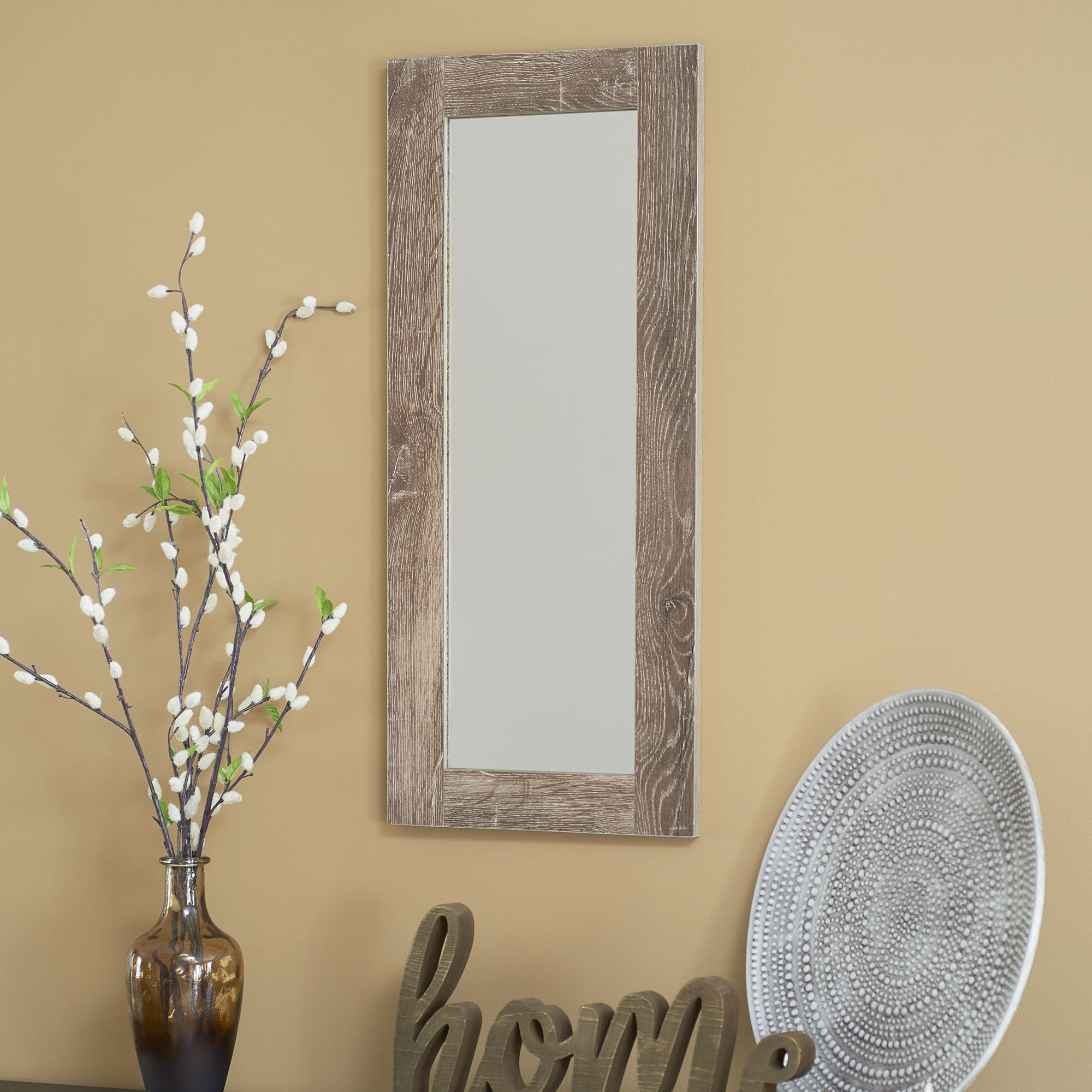 Gracie Oaks Ashwood Rectangle Wood Wall Mirror & Reviews | Wayfair