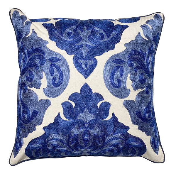 SAATVIK Arabic Square Cotton Pillow Cover & Insert | Wayfair