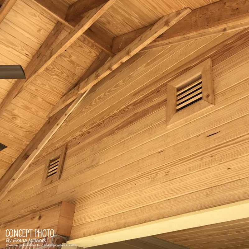 PCI Enterprises Vertical Wood Gable Vent (Functional Recessed Mount ...