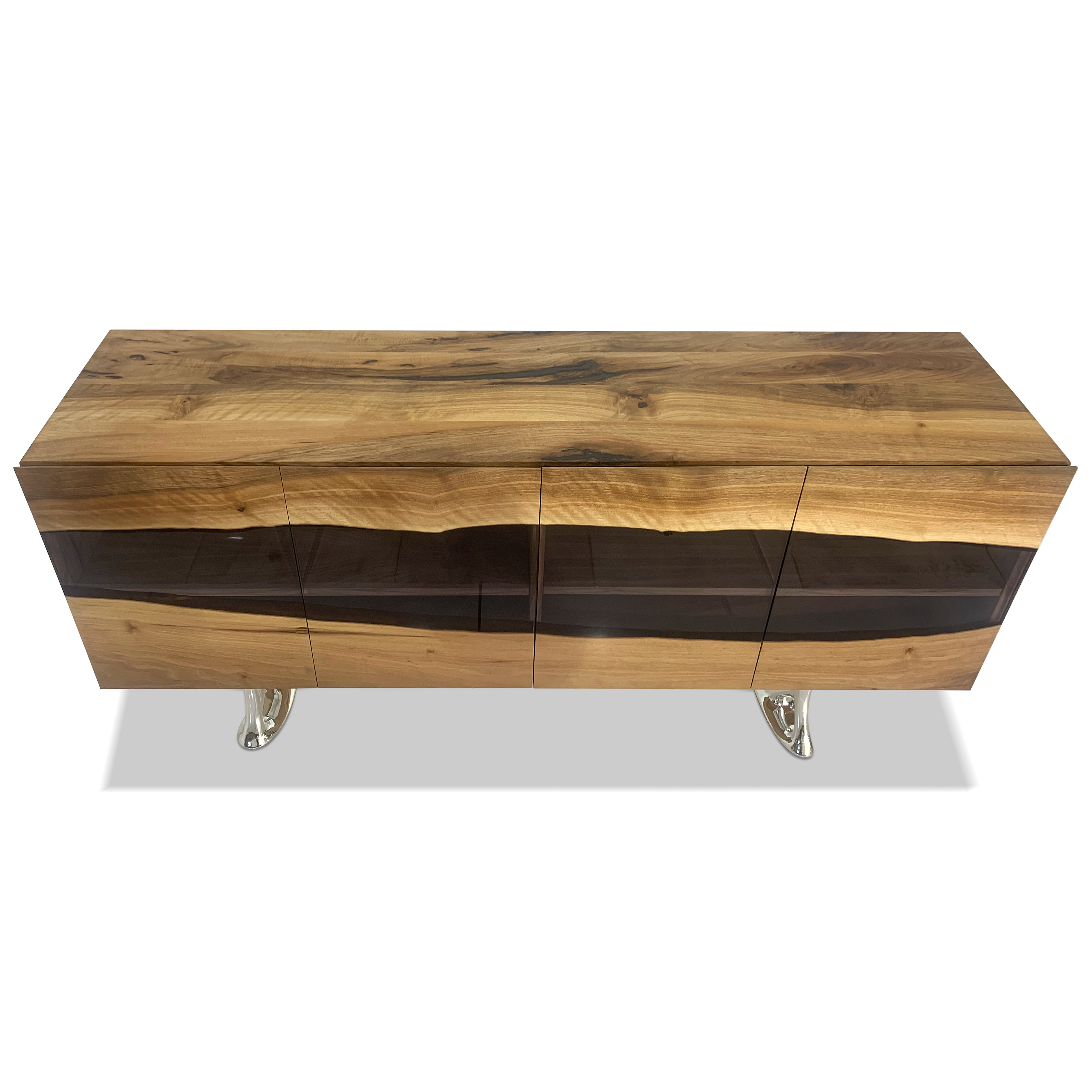 Arditi Collection Milon 70.9'' Wide Walnut Solid Wood Credenza | Wayfair
