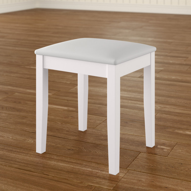Lark Manor Abingd 48cm Tall Solid Wood Dressing Table Stool & Reviews ...