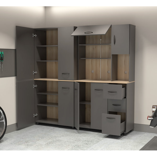 Wade Logan® Annelyn 2 Piece Garage Cabinet Set | Wayfair