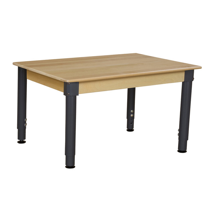 Wood Designs Hardwood Birch Tables Adjustable Height Rectangular ...
