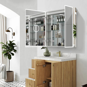 Brayden Studio® Azamat 30"H Recessed or Surface Mount Frameless LED ...