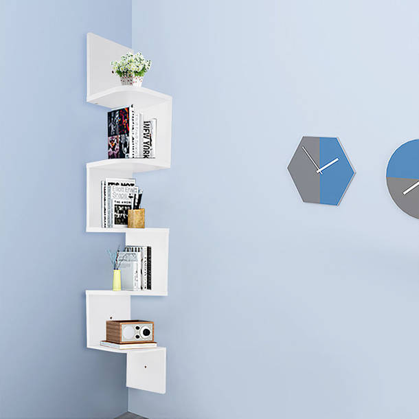 Latitude Run® Dalgiza 3 Piece Square Corner Shelf with Adjustable ...