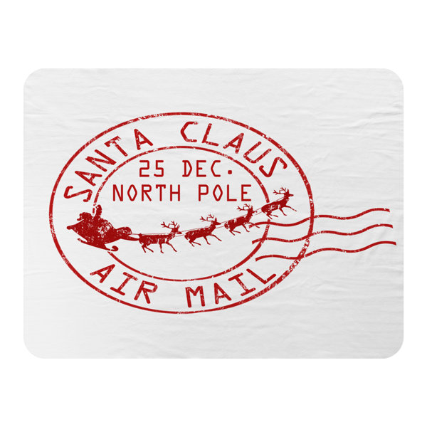 The Seasonal Aisle Griffith Santa Claus Air Mail Blanket | Wayfair.co.uk