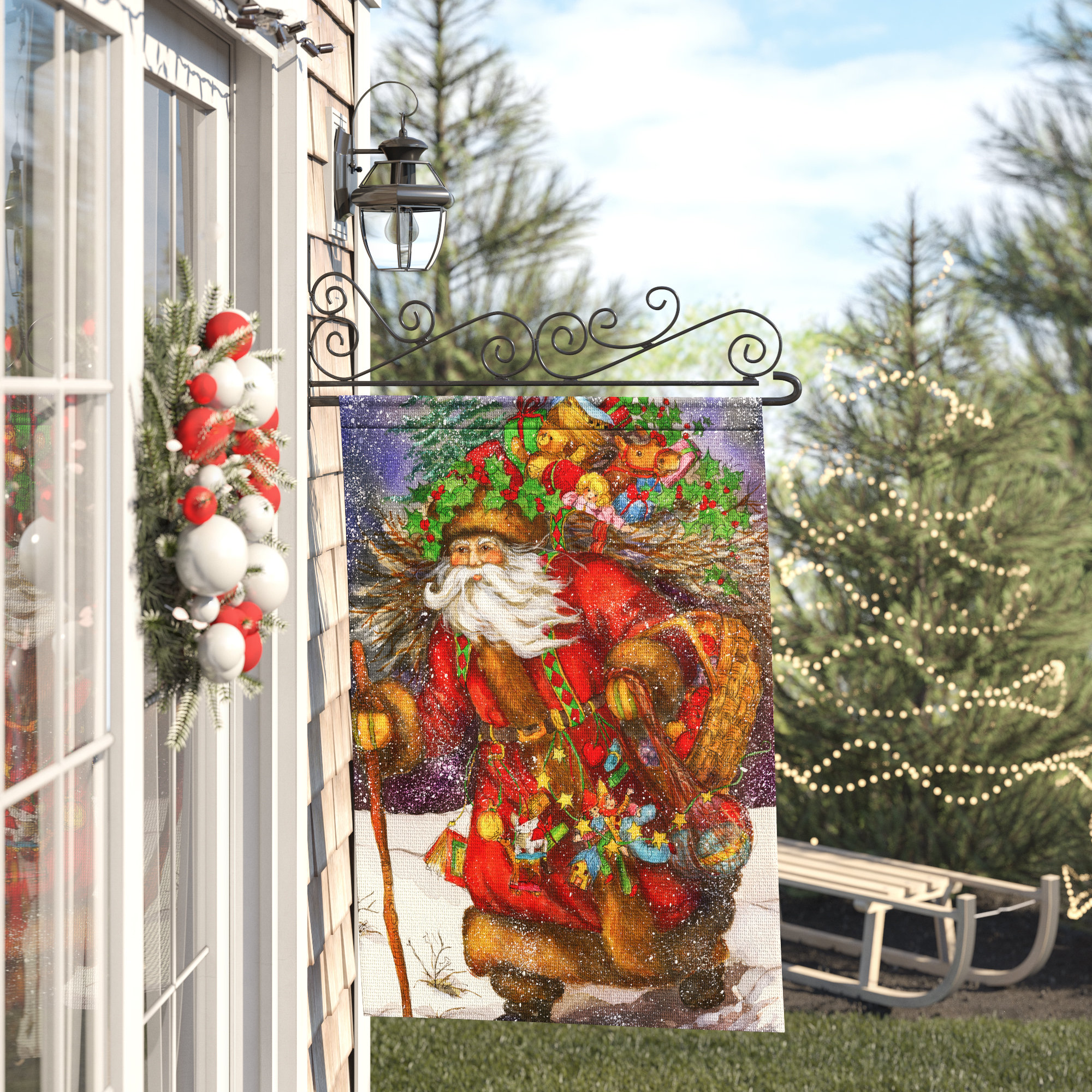 Toland Home Garden Santa Trek 28 x 40 inch House Flag | Wayfair