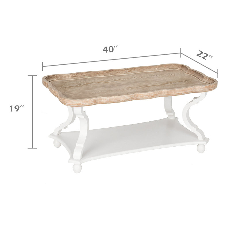 Ophelia & Co. Hein Rustic Farmhouse Coffee Table Set & Reviews | Wayfair